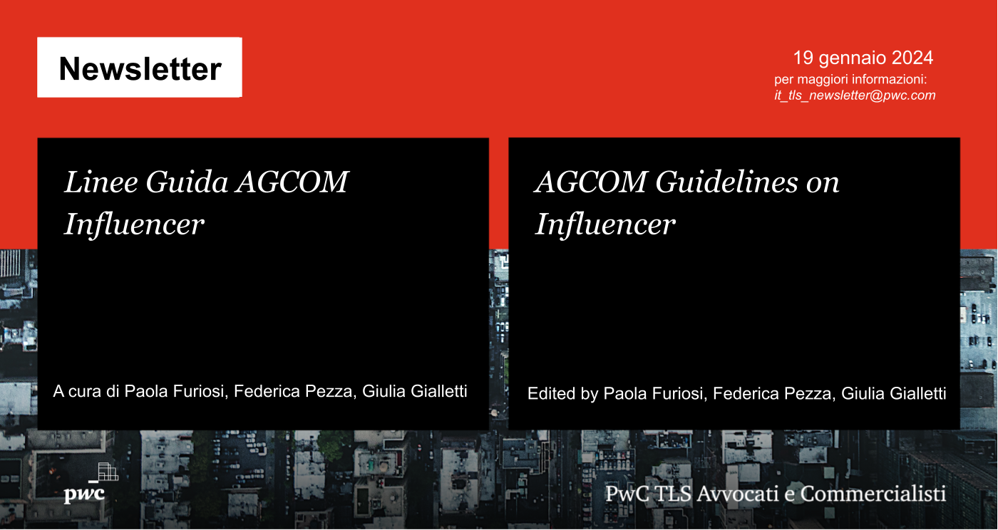 Linee Guida AGCOM Influencer | Tax and Legal Services | PwC Italia