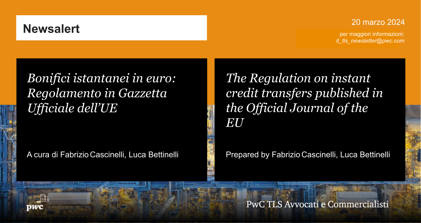 Regulation on instant credit transfers published